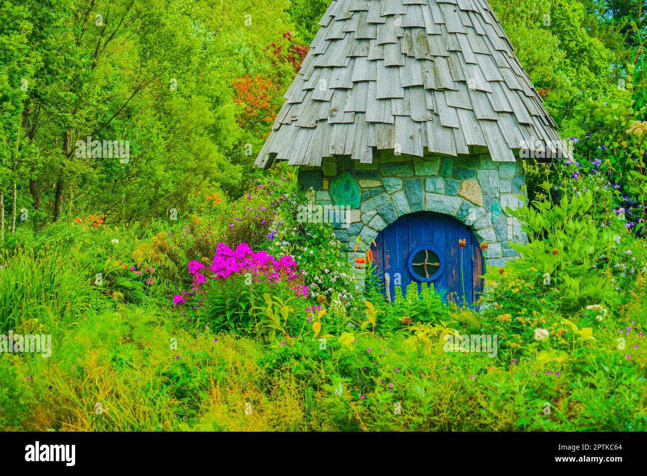 Cute hut in the woods. Shooting Location: Hokkaido Stock Photo - Alamy