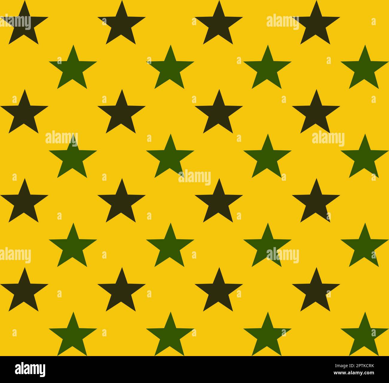 Seamless pattern. Two tone of green color star pattern on yellow ...