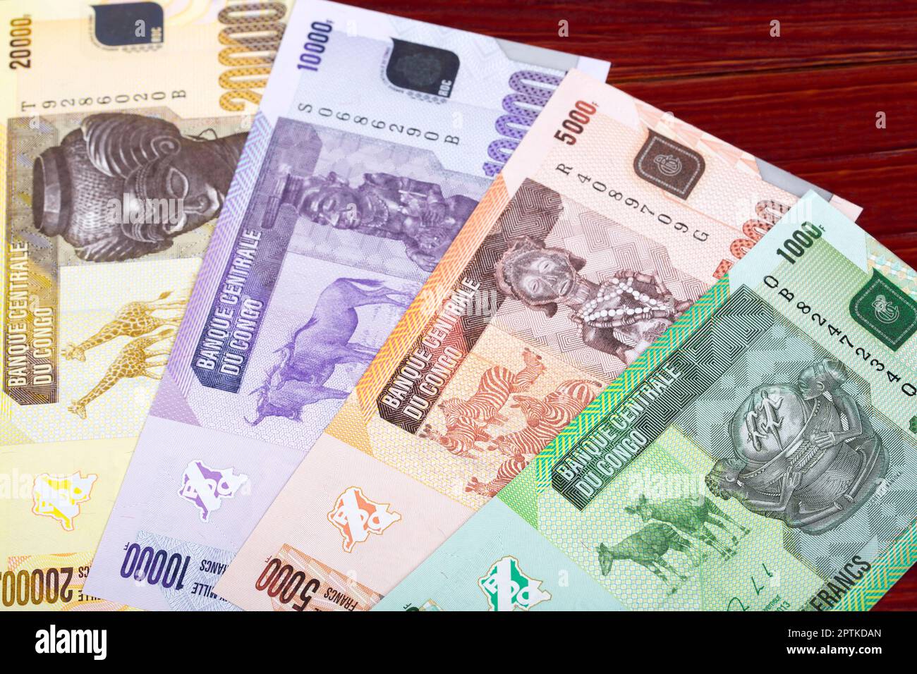 Congolese money - Francs a business background Stock Photo - Alamy