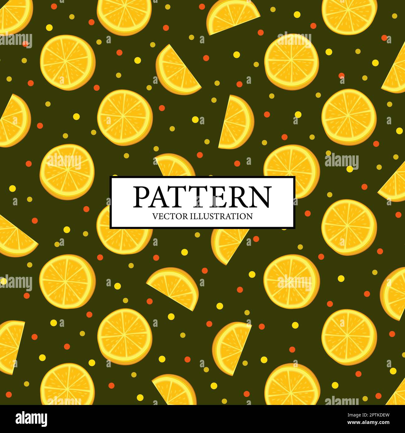 Pattern background of fresh yellow lemon slices - Vector illustration Stock Photo - Alamy