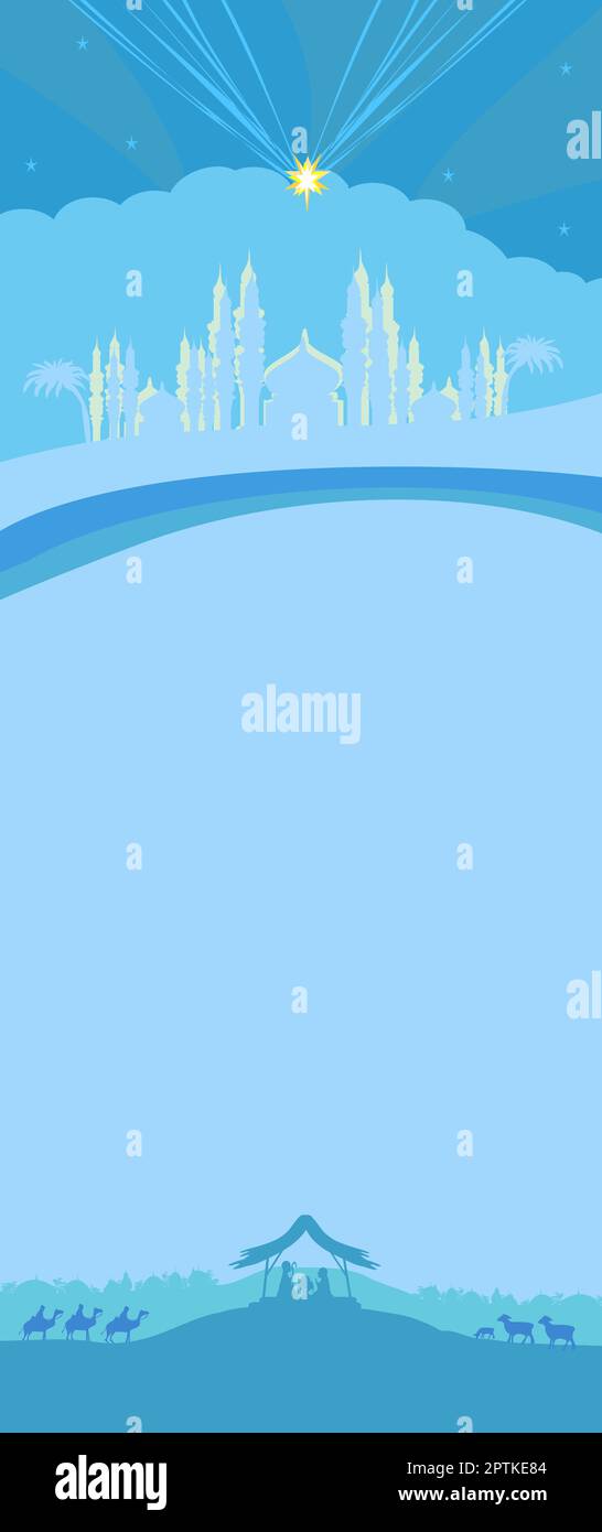 Biblical scene card - birth of Jesus in Bethlehem Stock Photo - Alamy