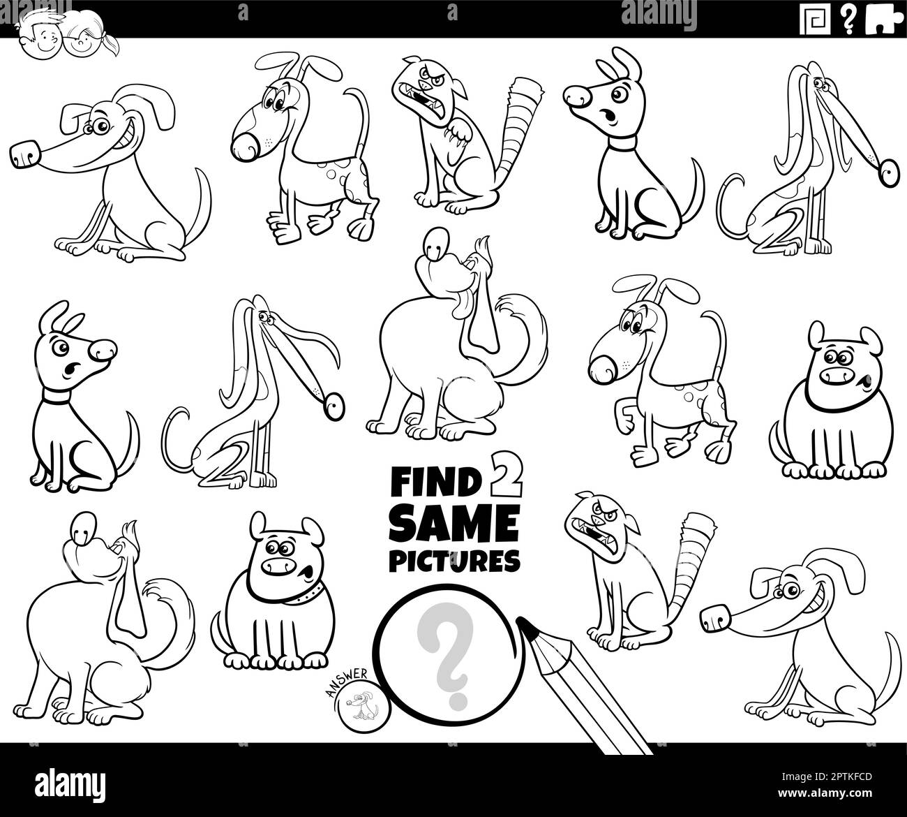 Same dogs Stock Vector Images - Alamy