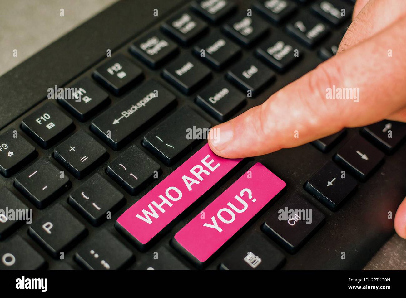 Sign displaying Who Are You, Conceptual photo Identify yourself ...