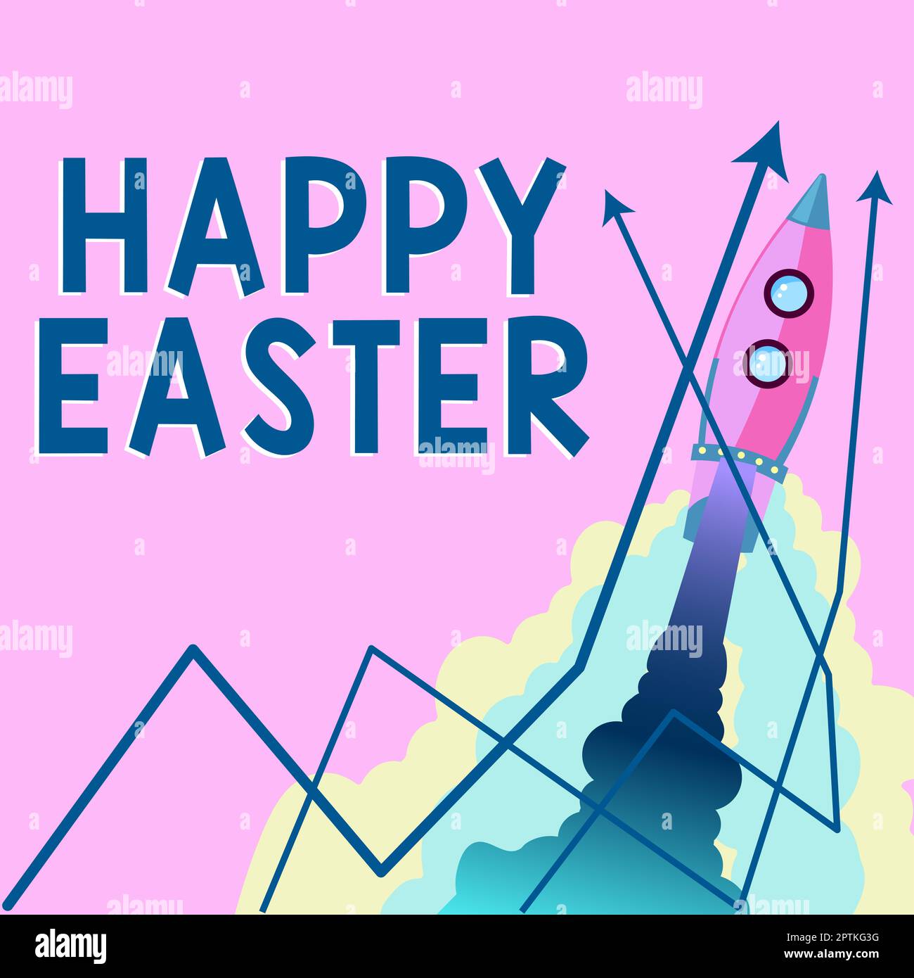 Handwriting text Happy Easter, Concept meaning Christian feast ...