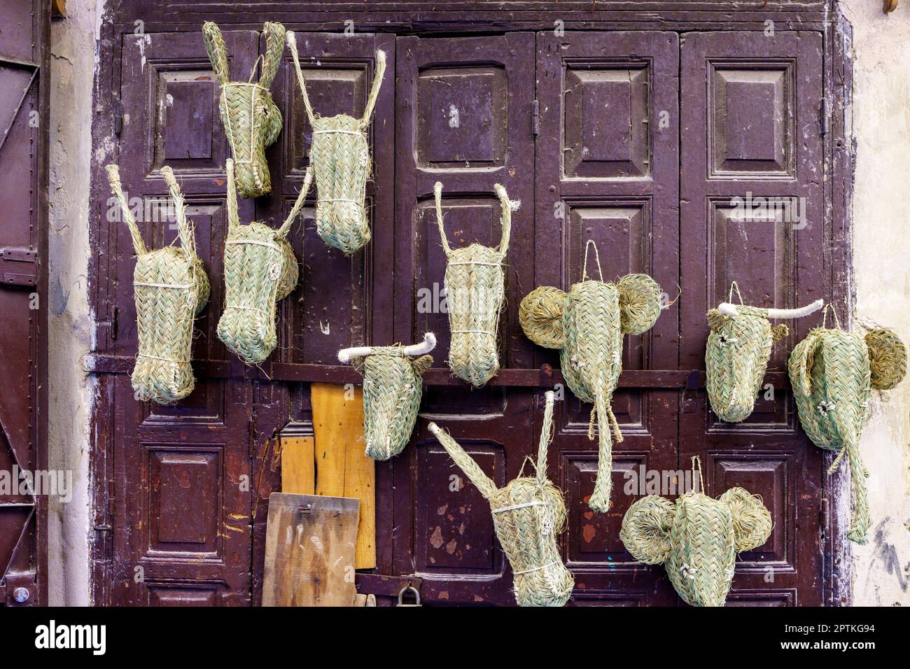 esparto grass animals, Talaa Kebira , Fès el-Bali, Fez, morocco, africa ...