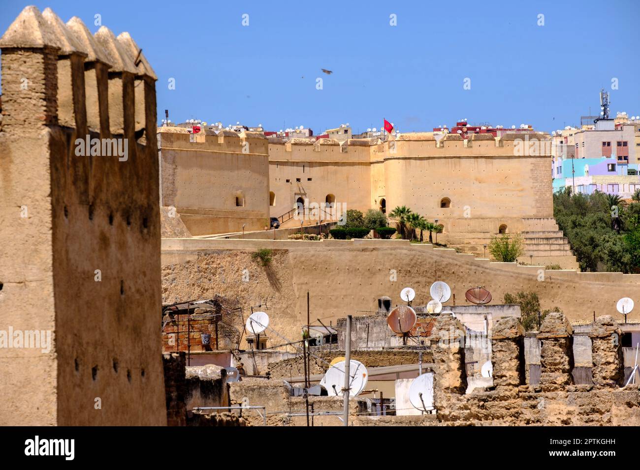 Borj nord castle from the city walls, Fez, morocco, africa Stock Photo ...