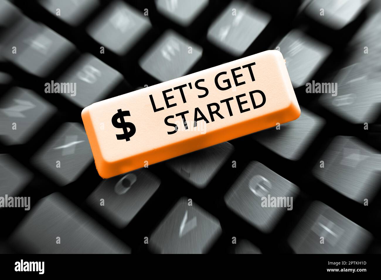 Text showing inspiration Let's Get Started, Concept meaning To begin ...