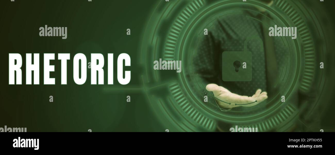 Hand writing sign Rhetoric, Conceptual photo study of writing or ...