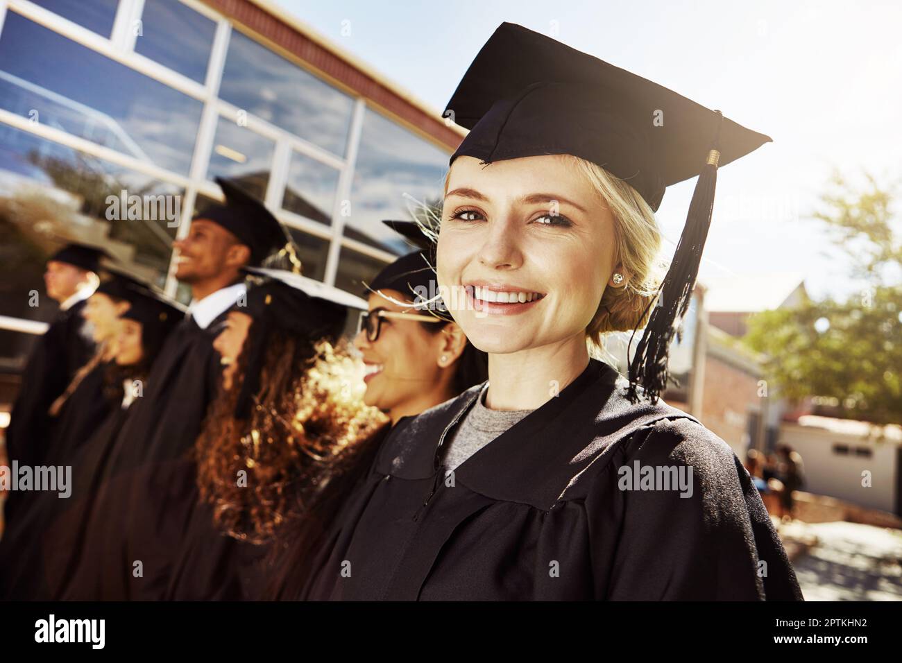 Ready to start the next chapter of her life. Portrait of a smiling ...