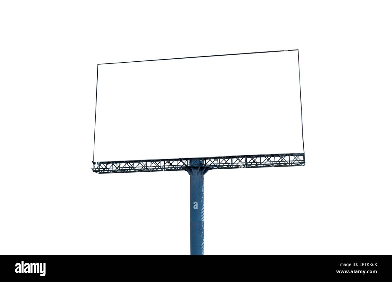 Blank billboard (empty advertisement) isolated on white background ...