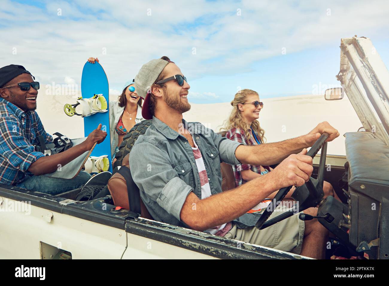 On the ultimate thrill seeking adventure. a group of young friends ...