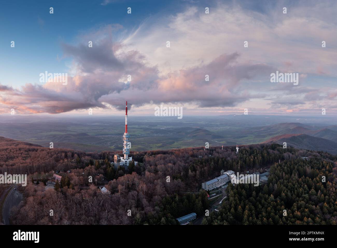 Aerial photo from Kekesteto, TV tower in Matra, Hungary Stock Photo - Alamy