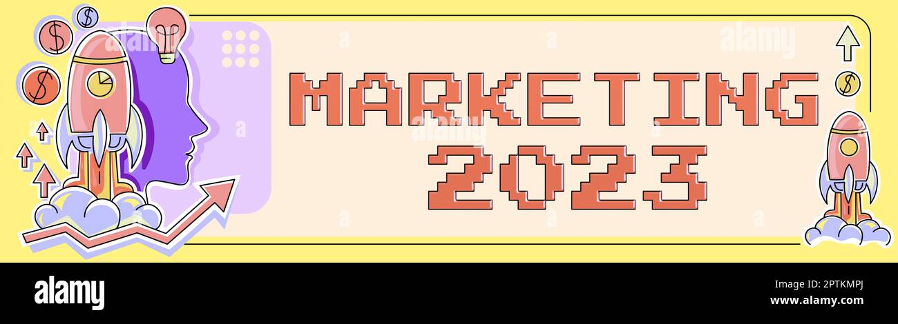 Conceptual display Marketing 2023, Business idea Commercial trends for ...
