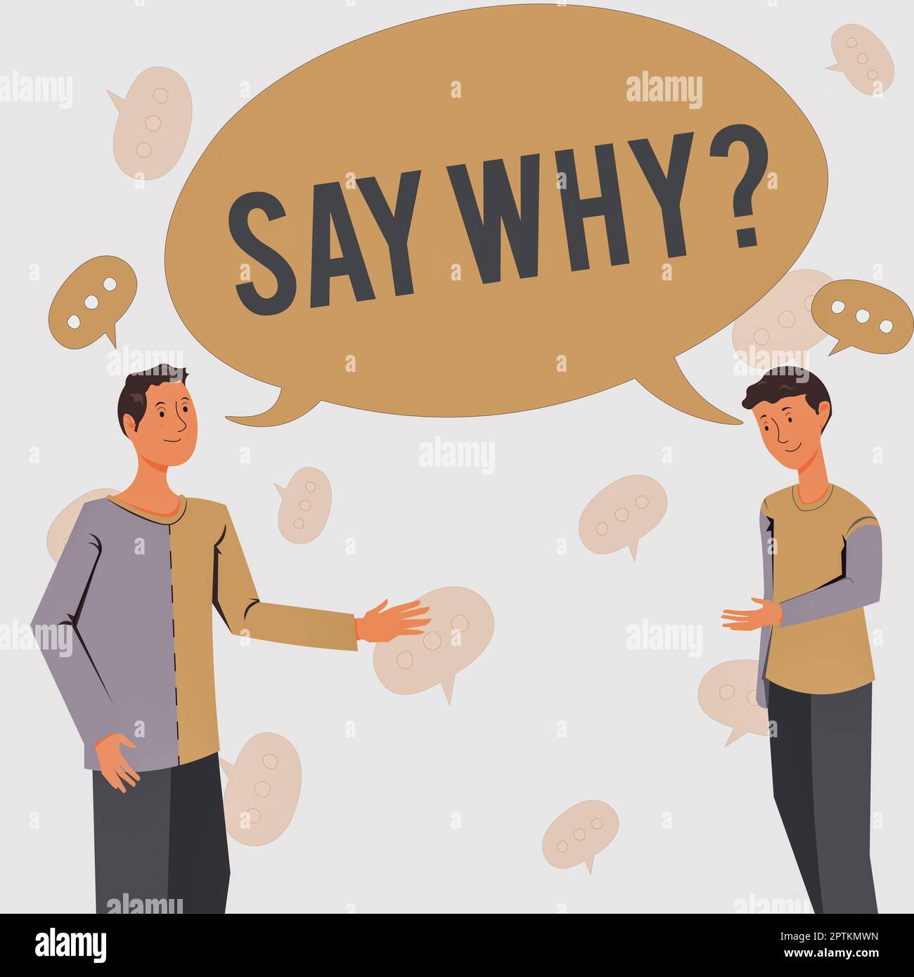 Text sign showing Say Why, Business idea Give an explanation Express ...