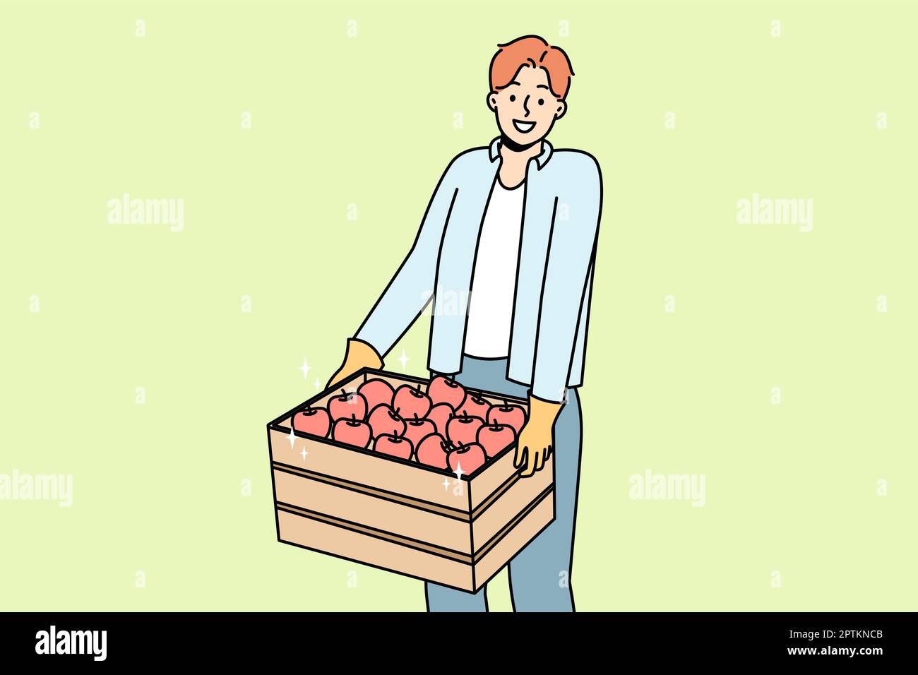 Apples man Stock Vector Images - Alamy