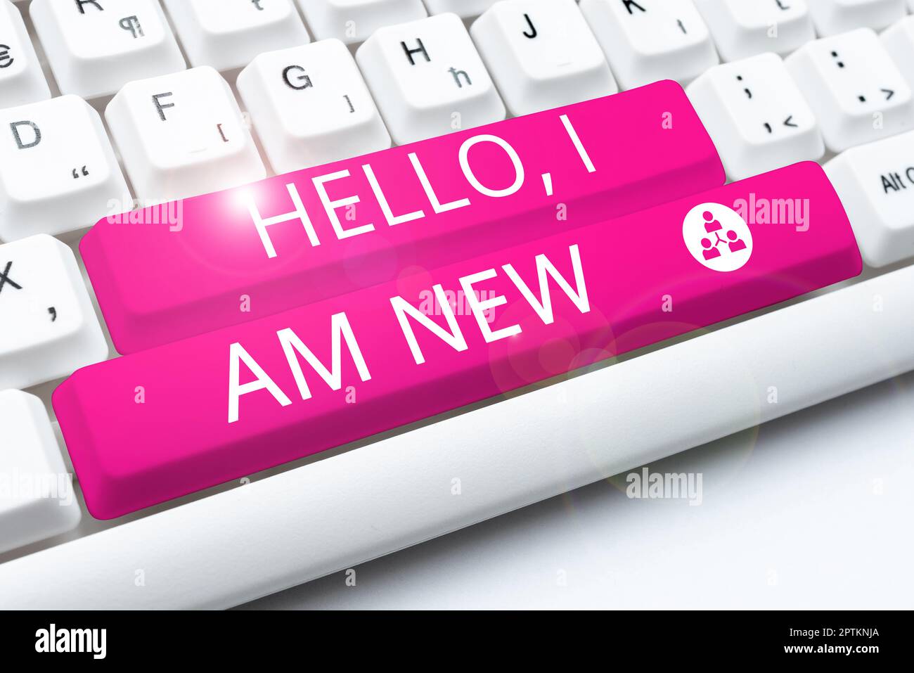 Sign displaying Hello, I Am New, Business concept introducing oneself ...