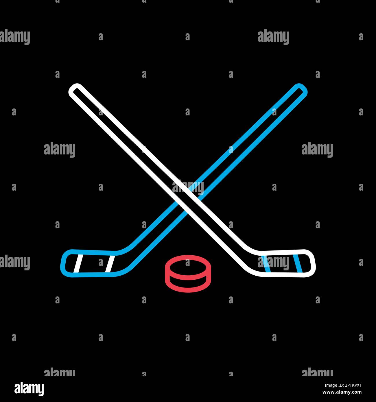Hockey sticks logo Stock Vector Images - Alamy