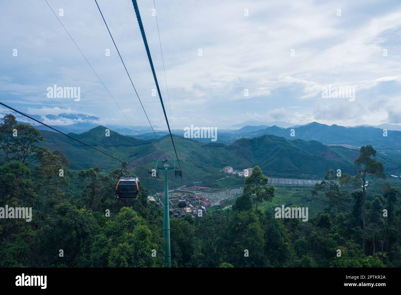 Cable car to famous tourist attraction France city style at the top of ...