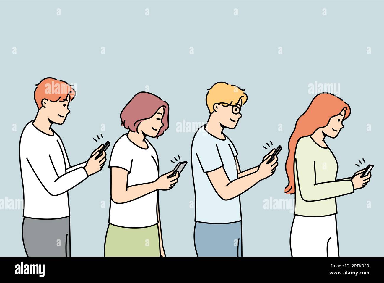 People addicted to cellphones Stock Vector Image & Art - Alamy