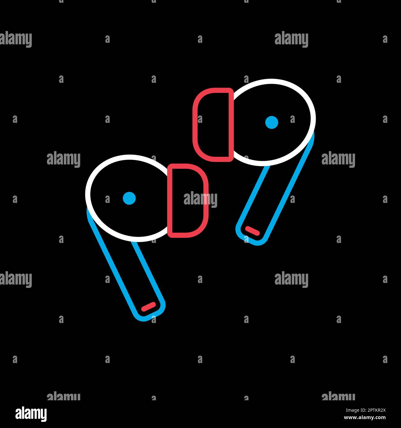 Earbuds black background Stock Vector Images - Alamy