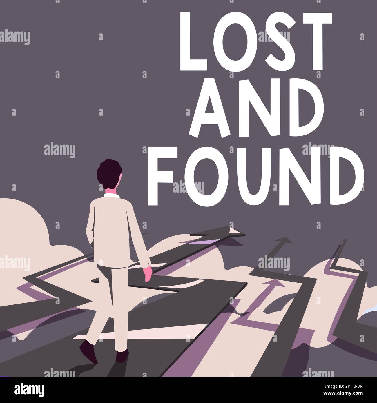 Conceptual caption Lost And Found, Concept meaning Place where you can ...