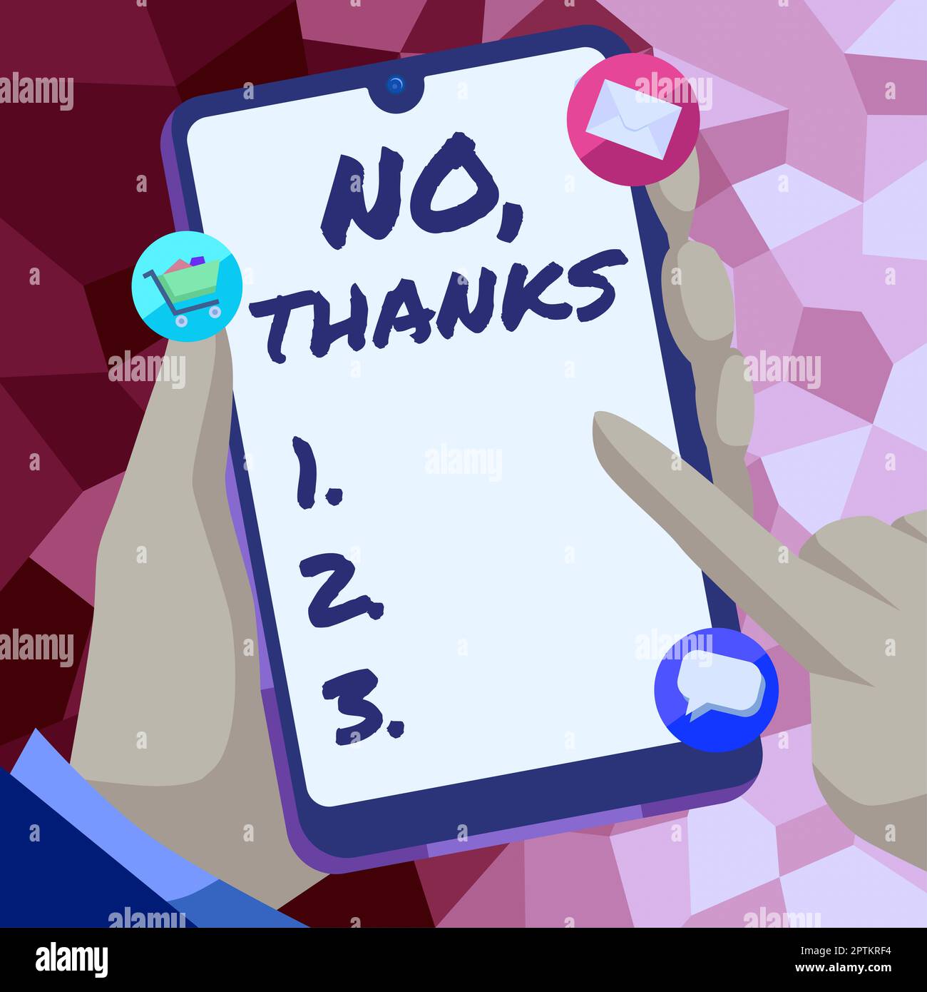 Conceptual display No, Thanks, Business concept Answering question ...