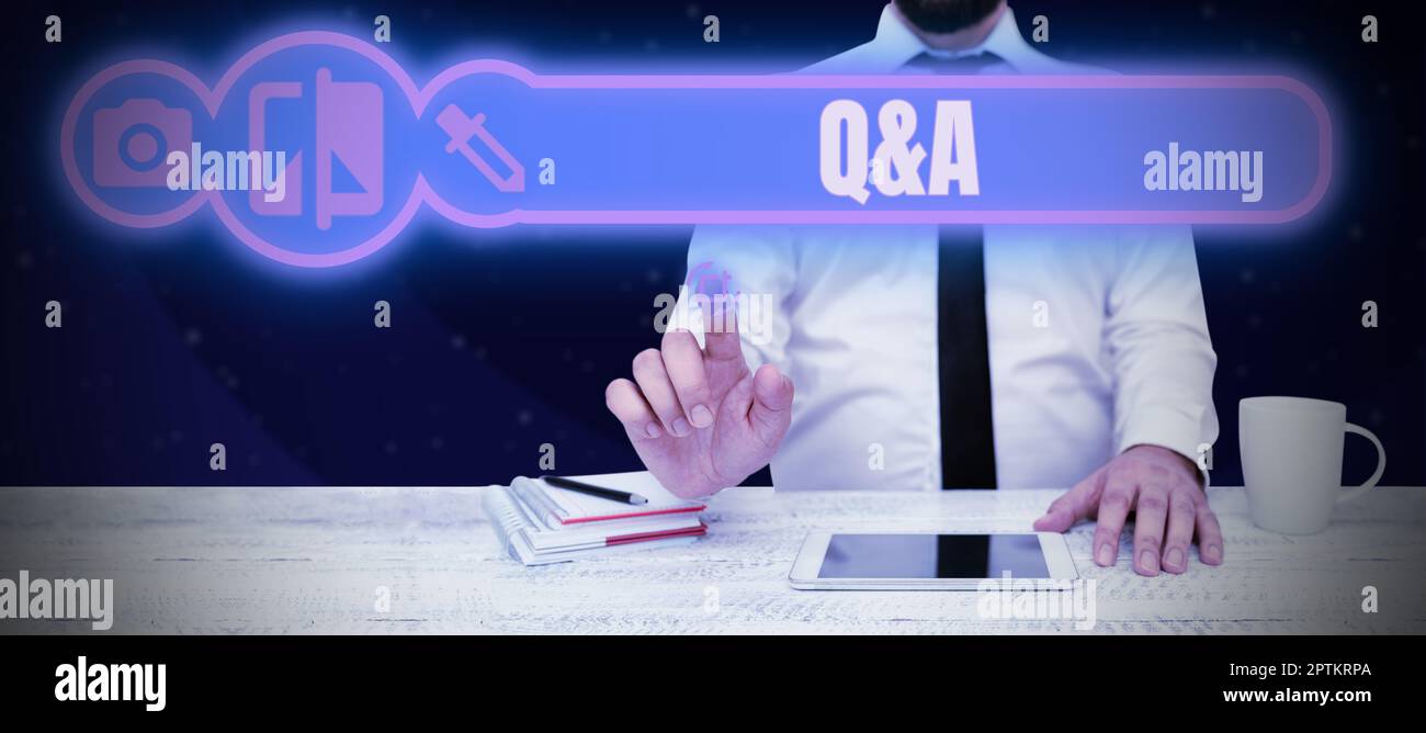 Handwriting text Q A, Word for defined as questions being asked and ...