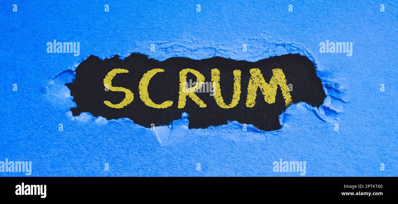 Writing displaying text Scrum, Business concept handwriting as distinct from print written ...