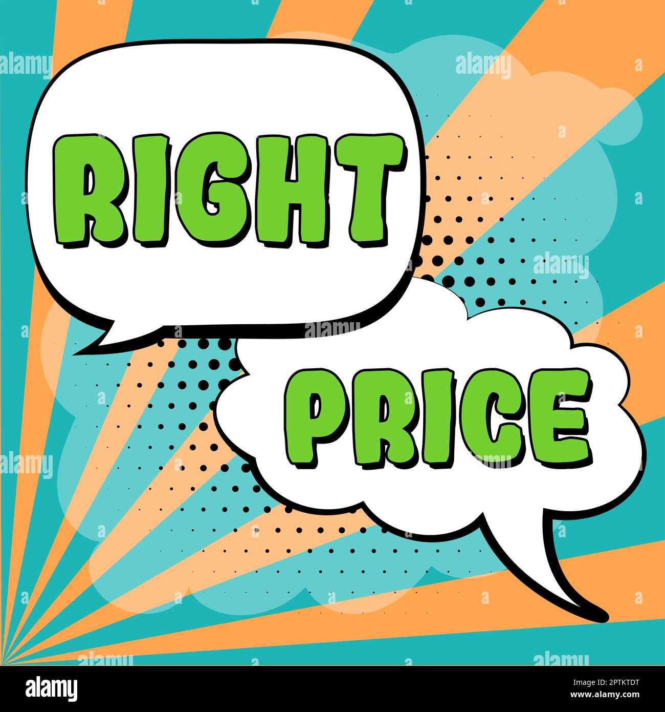 Sign displaying Right Price, Business idea the amount of money that it ...