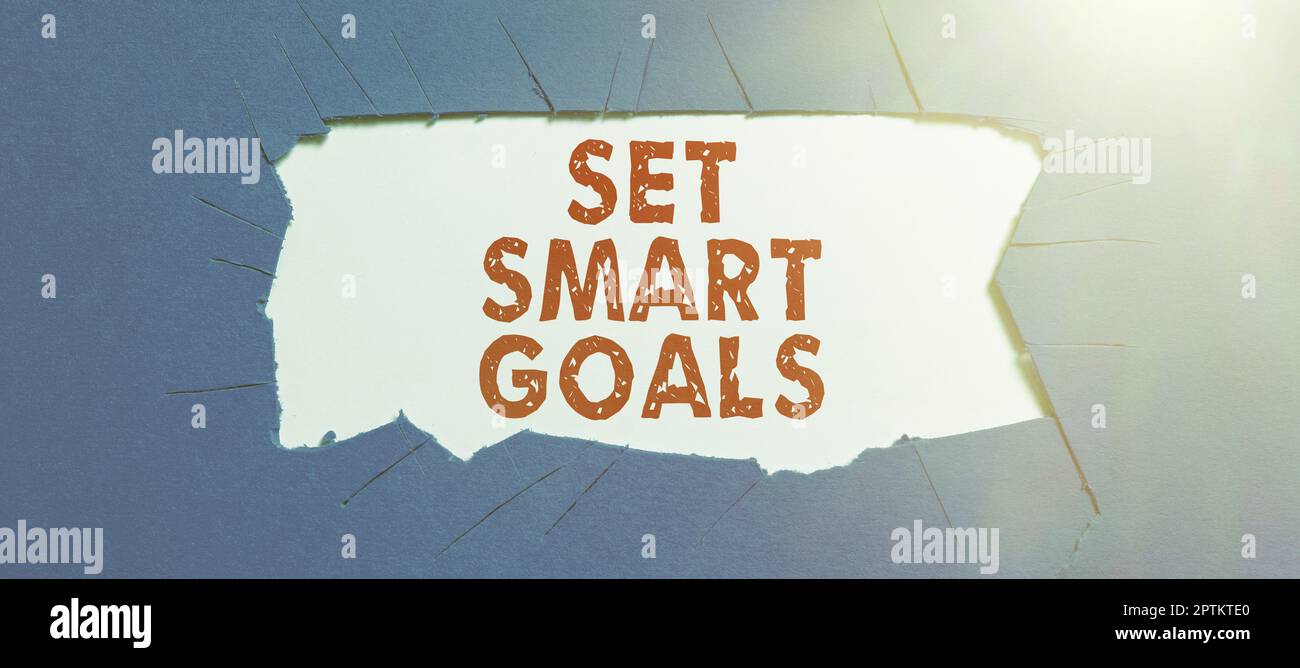 Text sign showing Set Smart Goals, Word Written on Establish achievable ...