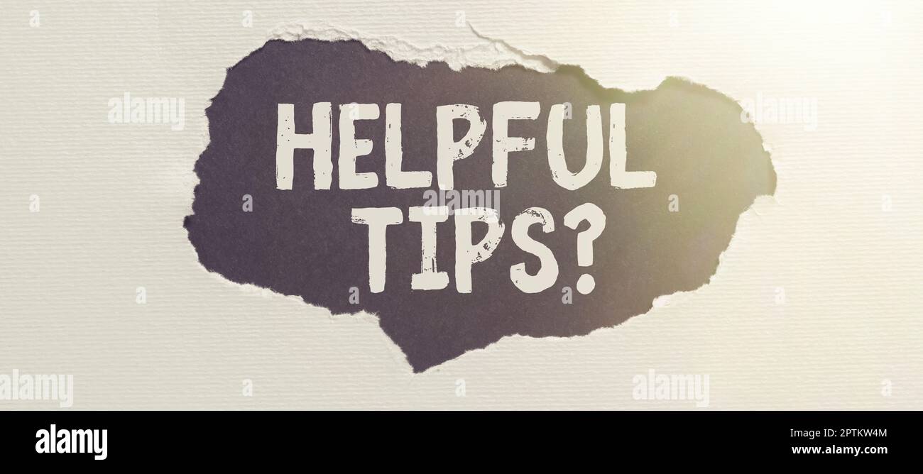 Text Showing Inspiration Helpful Tips Word Written On Advices Given To