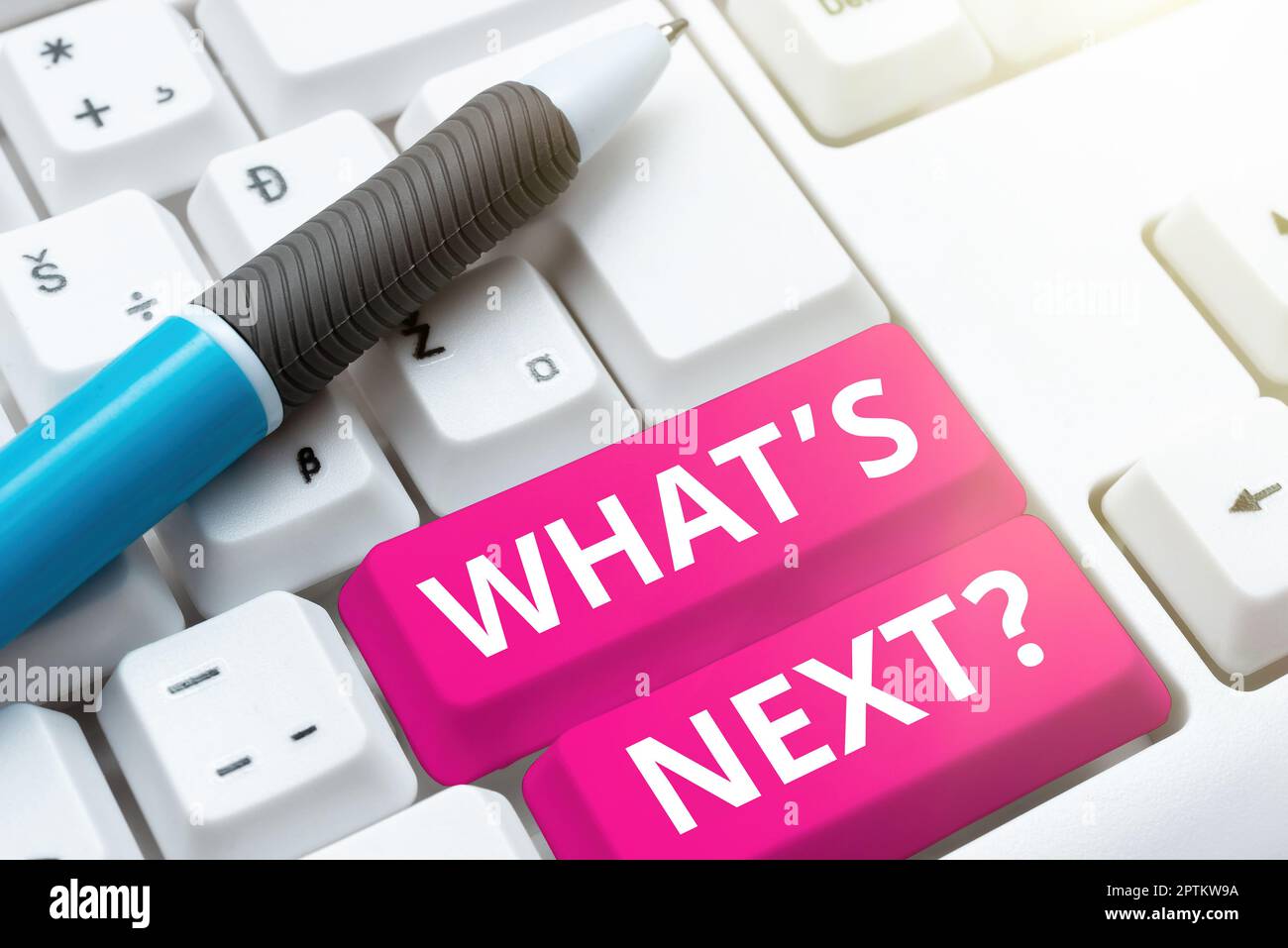 Text caption presenting What's Next, Concept meaning Get information ...
