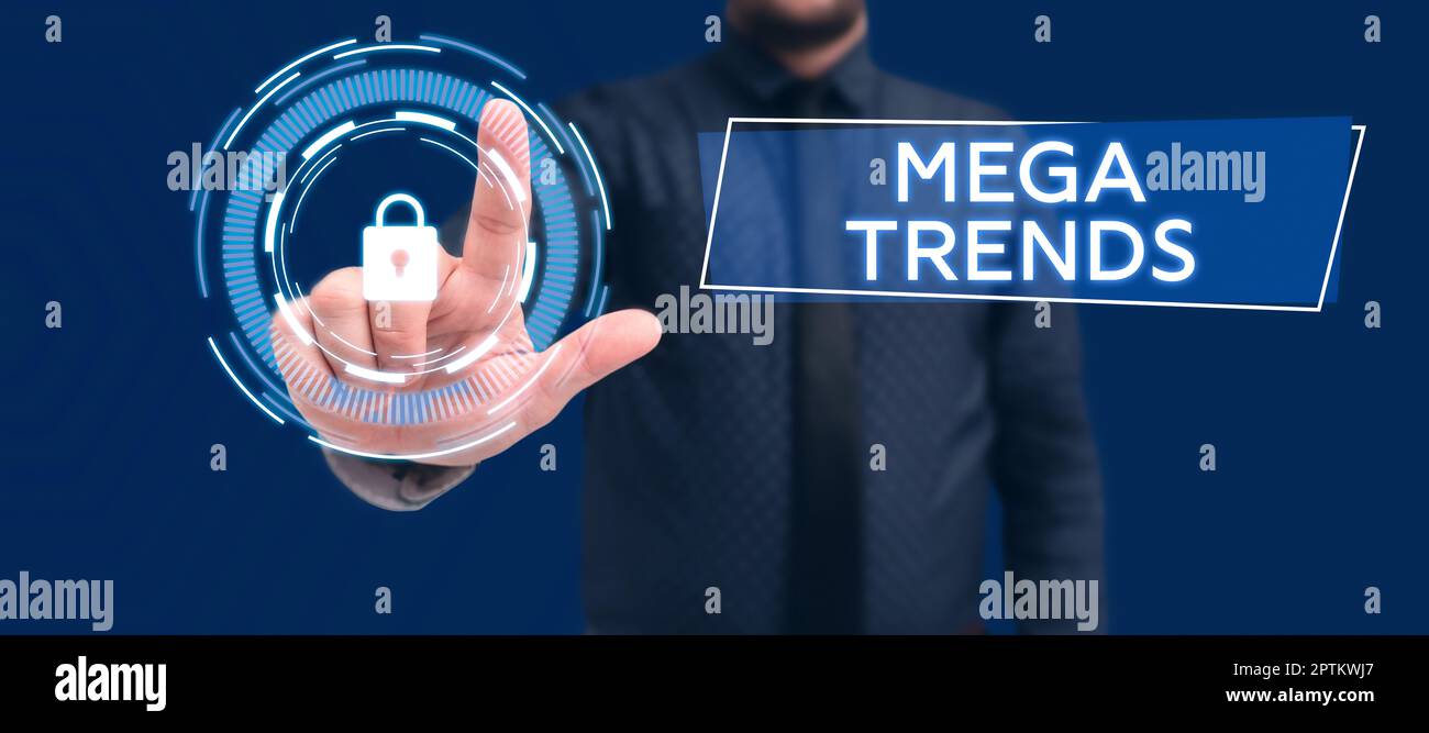 Handwriting text Mega Trends, Concept meaning powerful phenomena ...