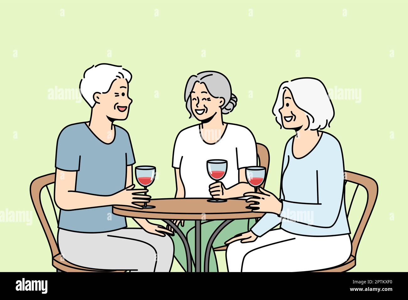 Old woman sit in cartoon Stock Vector Images - Alamy