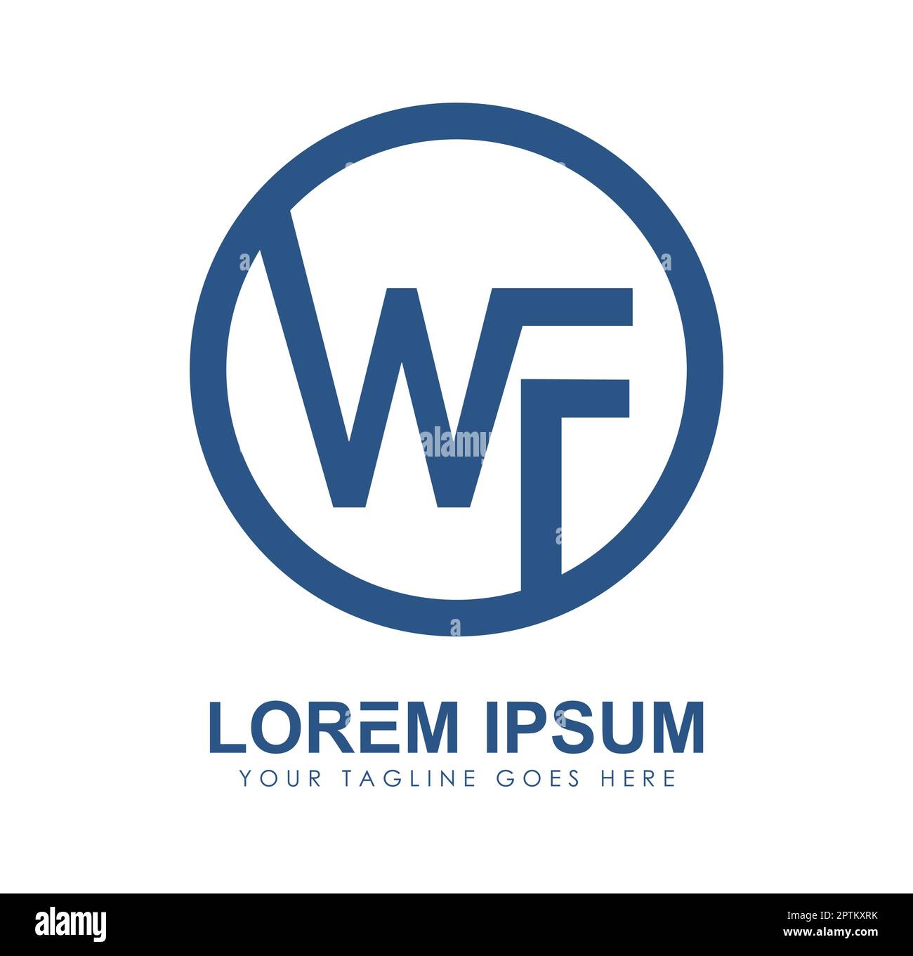 Monogram Logo Initial Letters WF Stock Vector Image & Art - Alamy