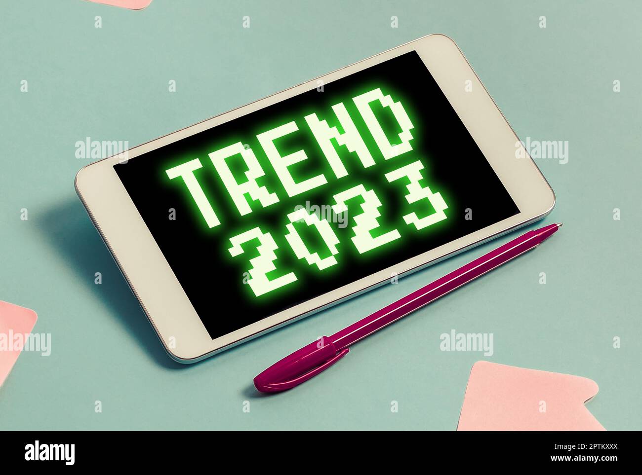 Writing displaying text Trend 2023, Business showcase things that is ...