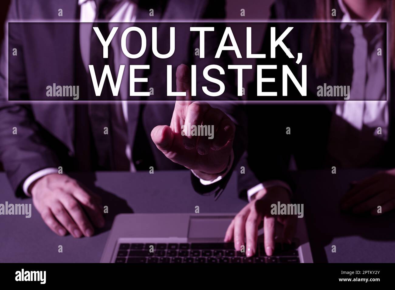 Writing displaying text You Talk, We Listen, Conceptual photo Two Way ...