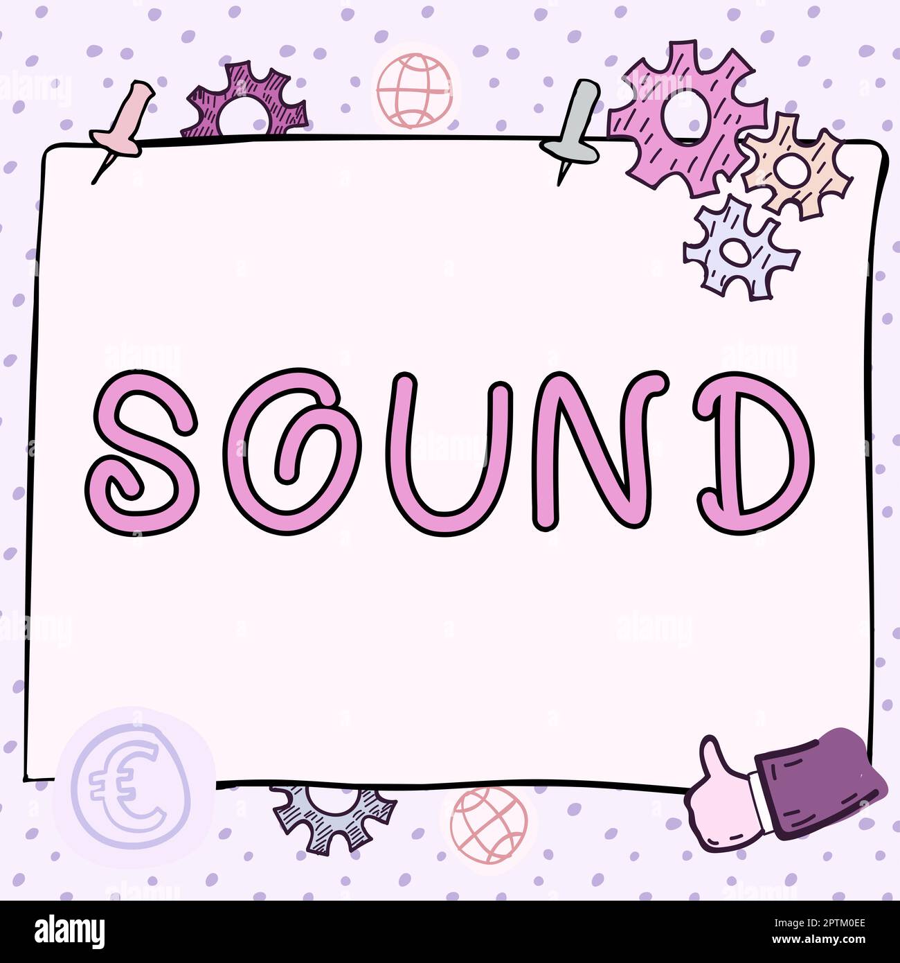 Conceptual display Sound, Business idea vibrations that travel through ...