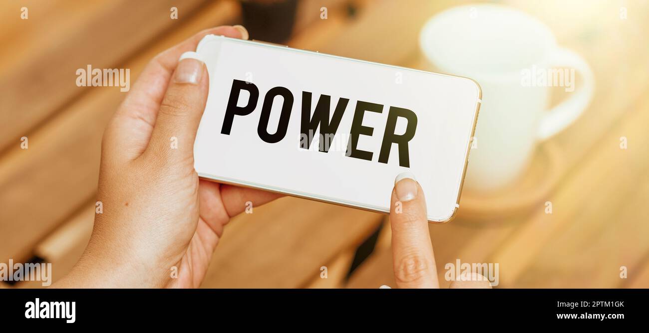 Conceptual caption Power, Business showcase ability capacity to do ...