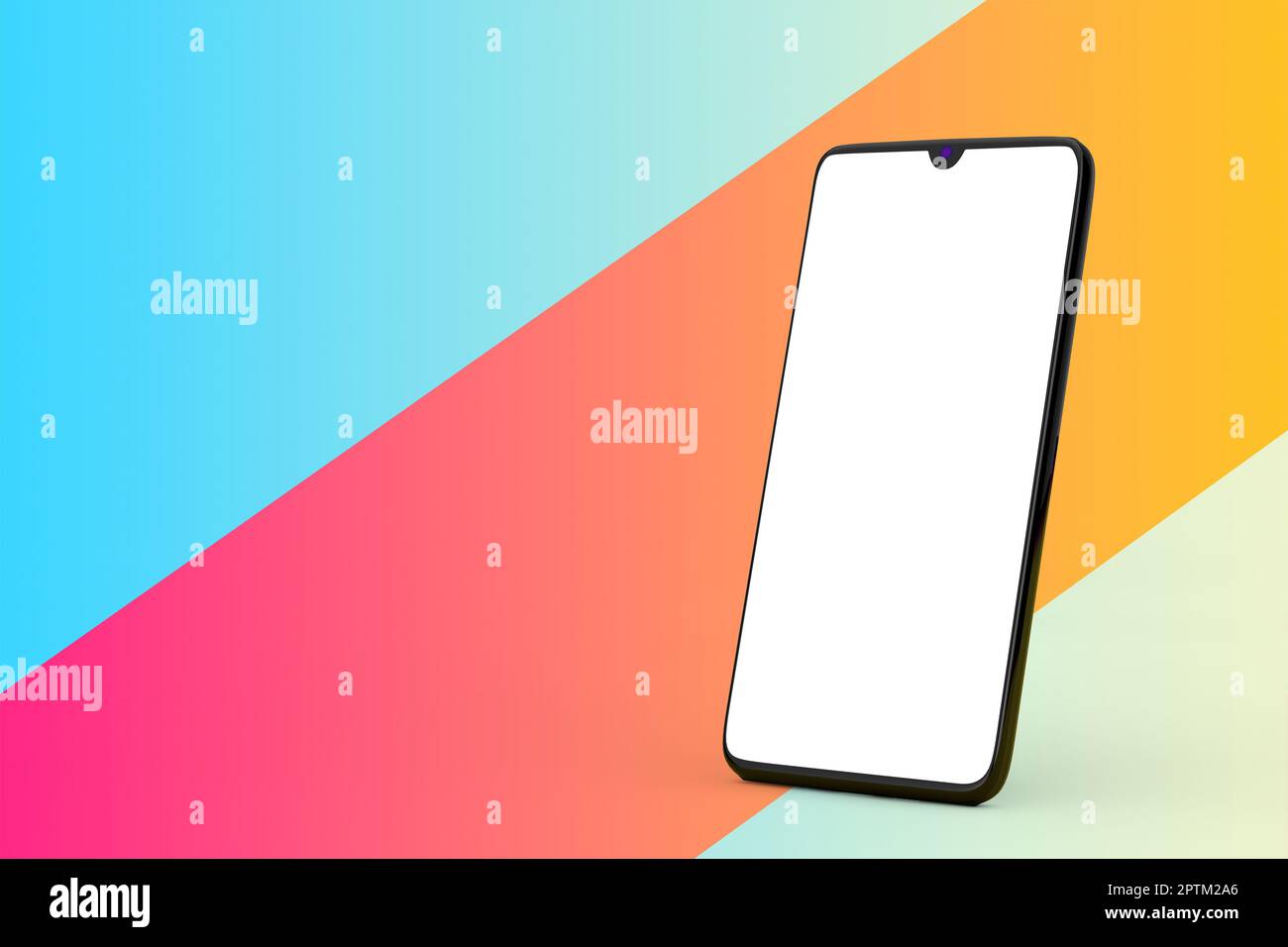 Modern Mockup Mobile Phone with Blank Screen for Your Design on a ...