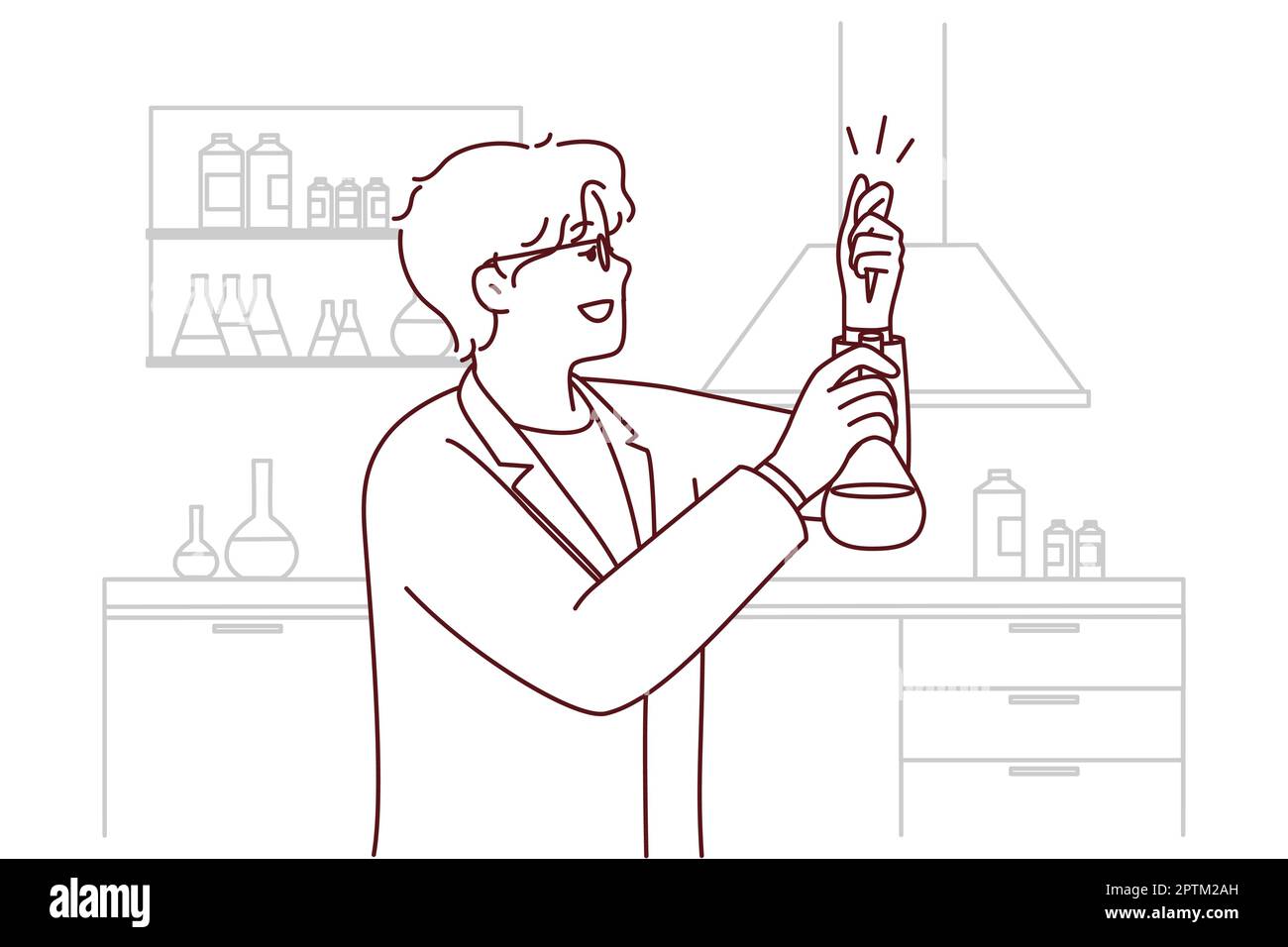 Student experiments Stock Vector Images - Alamy