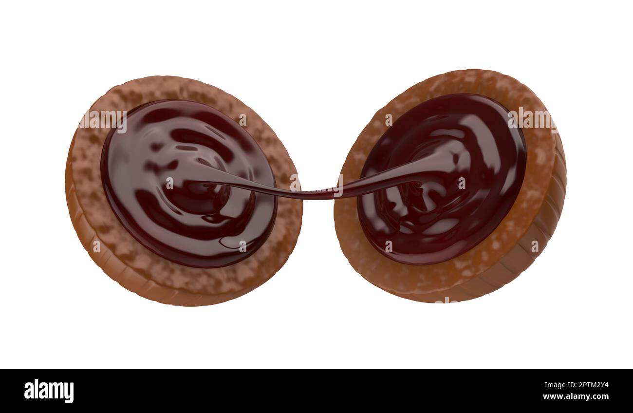 Milk chocolate candy with cherry filling inside Stock Photo - Alamy