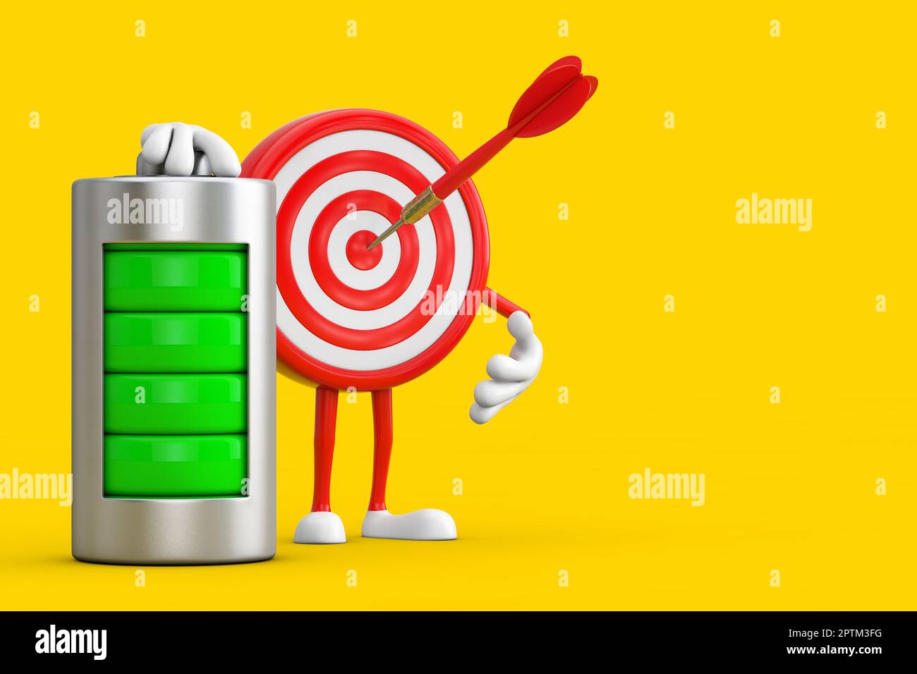 Archery Target and Dart in Center Cartoon Person Character Mascot with ...