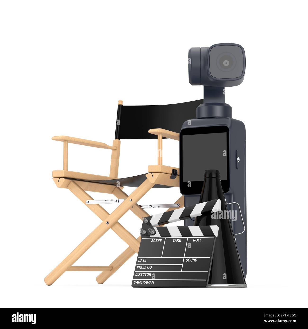 Pocket Handheld Gimbal Action Camera with Director Chair, Movie Clapper ...