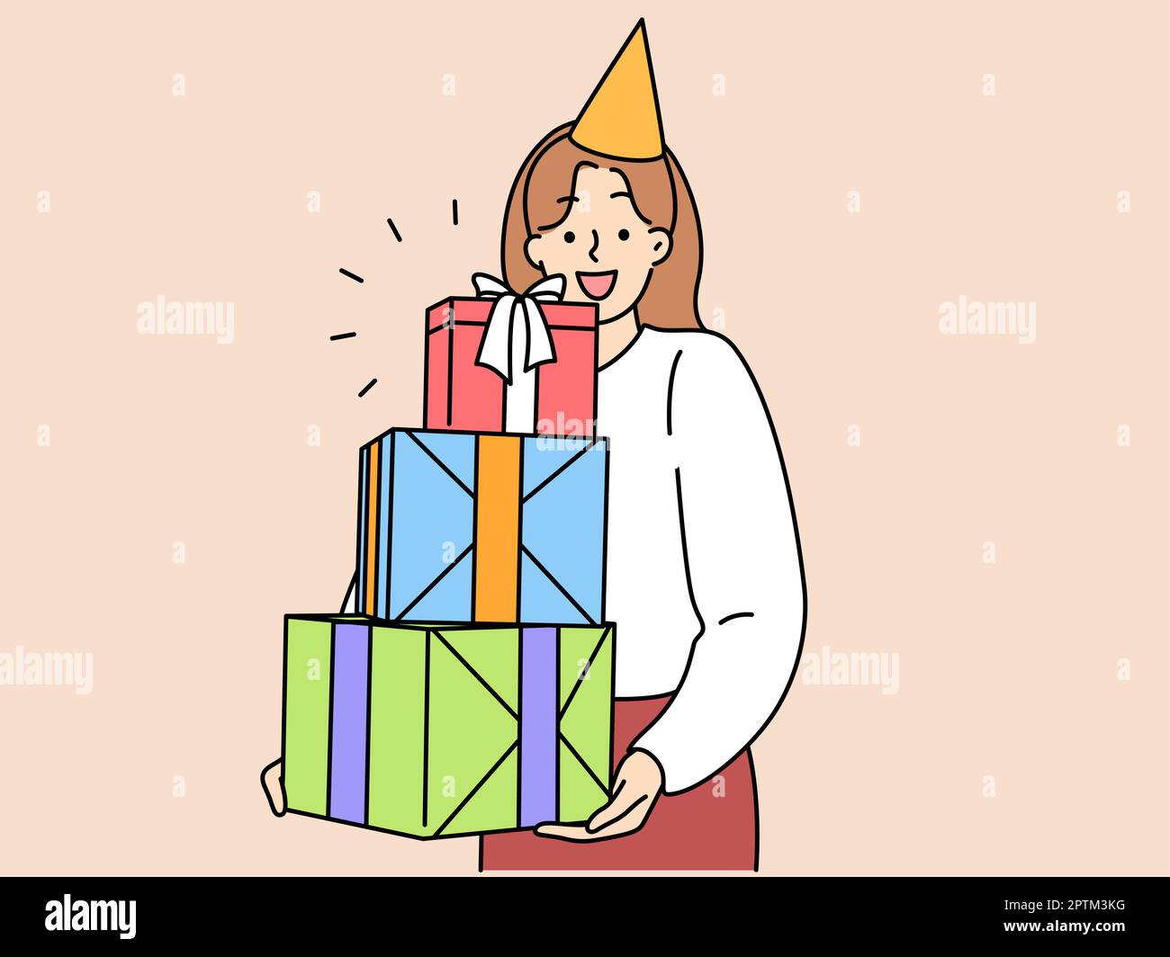 Stack christmas presents Stock Vector Images - Alamy