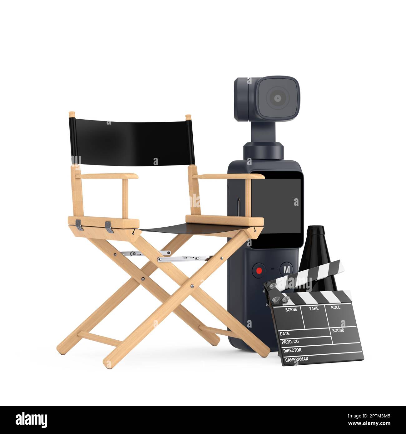 Pocket Handheld Gimbal Action Camera with Director Chair, Movie Clapper ...