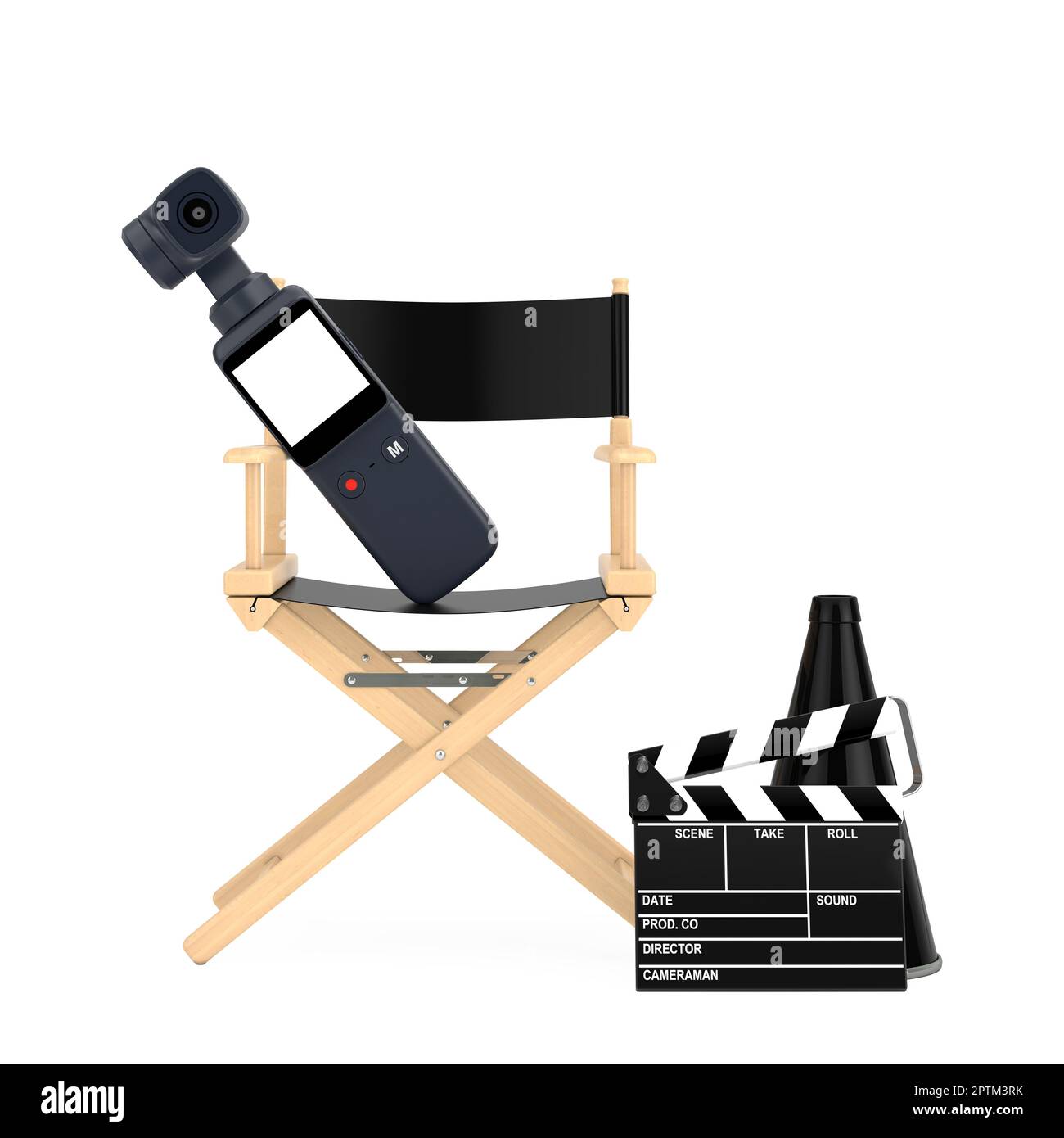 Pocket Handheld Gimbal Action Camera with Director Chair, Movie Clapper ...