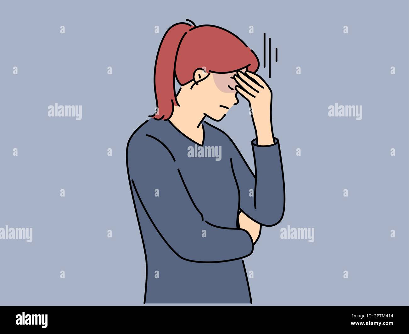 Distressed lady Stock Vector Images - Alamy