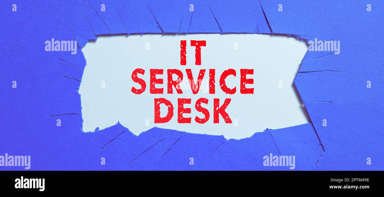 Handwriting text It Service Desk, Word Written on Technological support ...