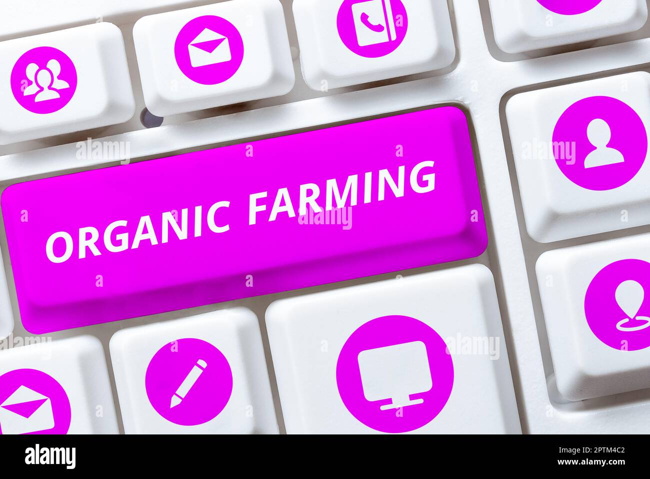 Conceptual display Organic Farming, Concept meaning agricultural system ...